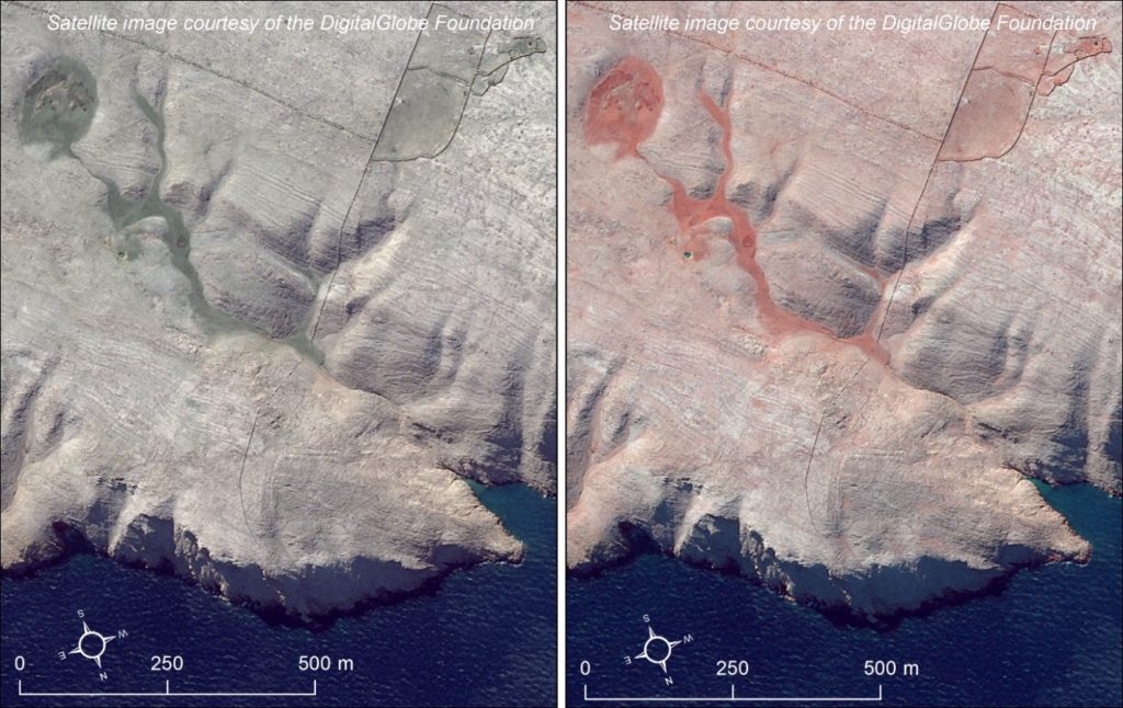 Satellite Image Comparison of an Active Gully on Pag Island - Hexagon ...